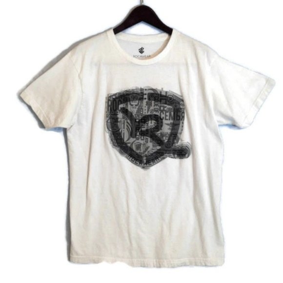 Rocawear | Shirts | Rocawear White Tee Shirt With Large Graphic Logo L ...